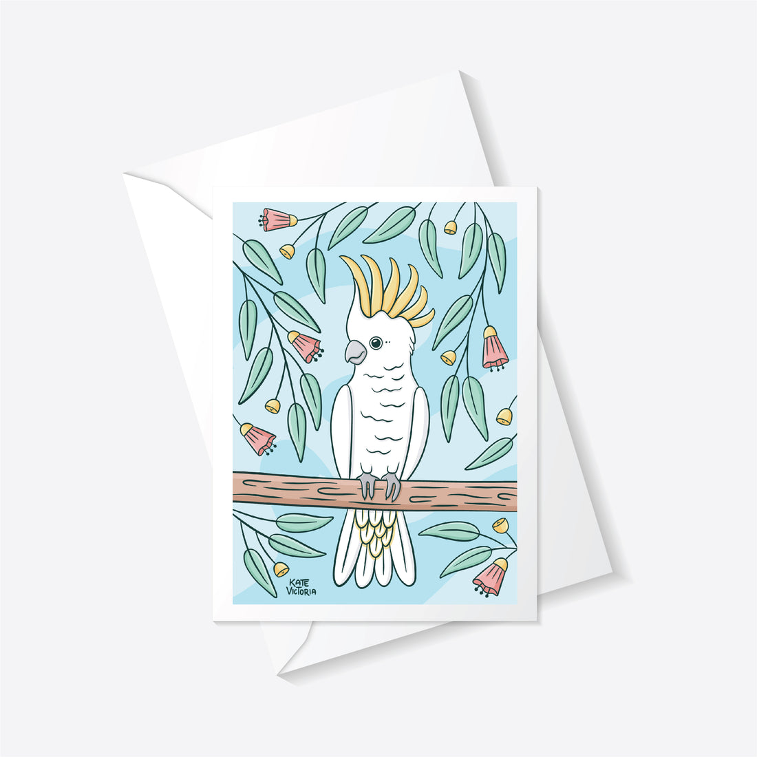 Cockatoo Greeting Card – Kate Victoria Creative